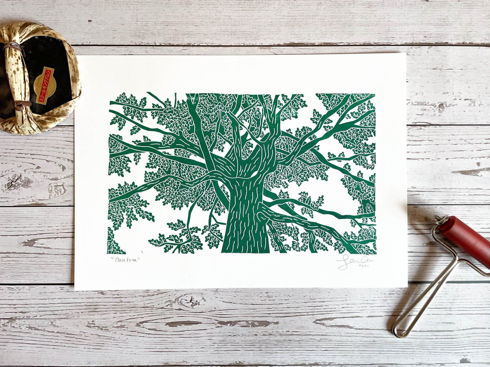 Oak tree lino print *as seen on TV* – GeorginaDoodles